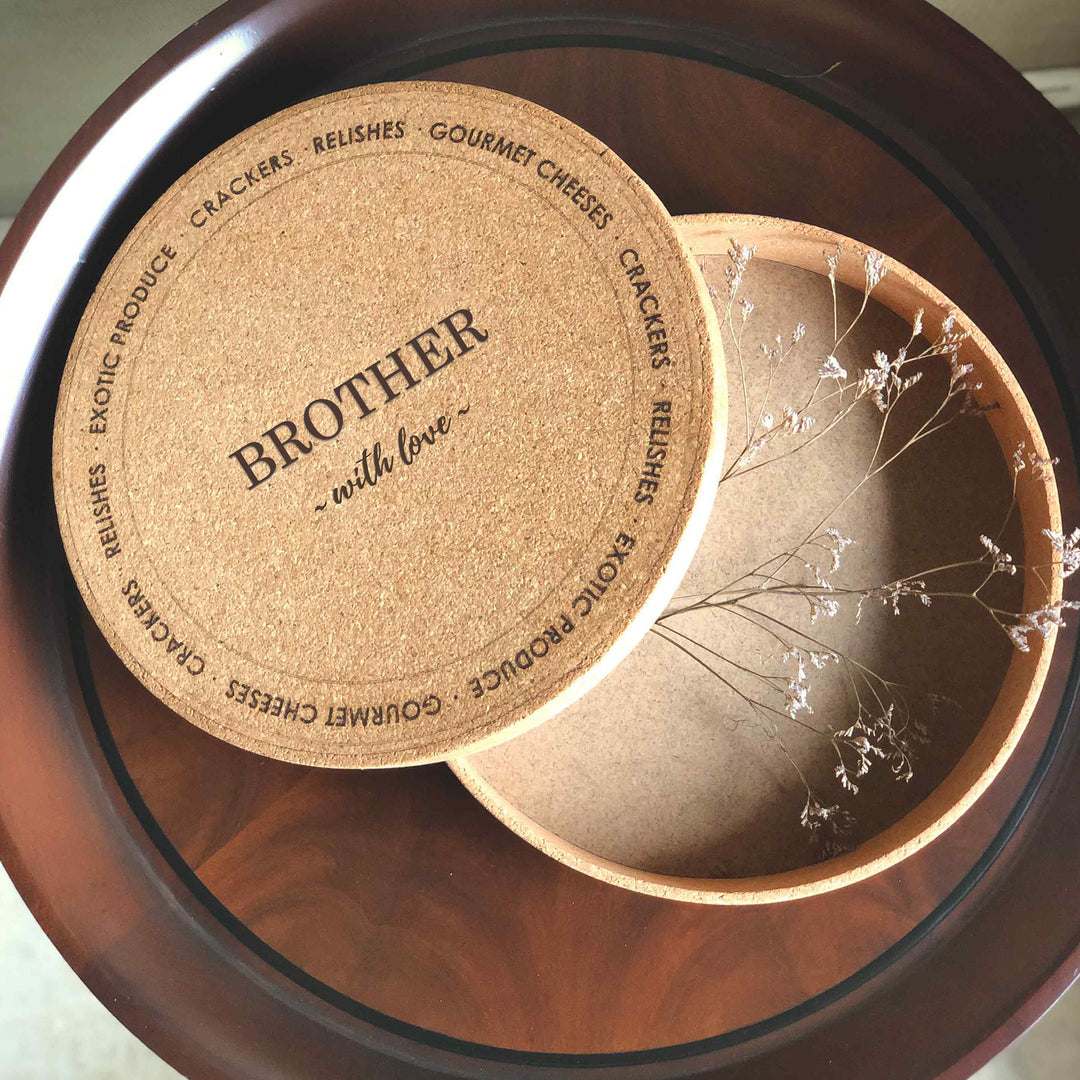 Personalised Round Cork Gift Box – The Style Salad